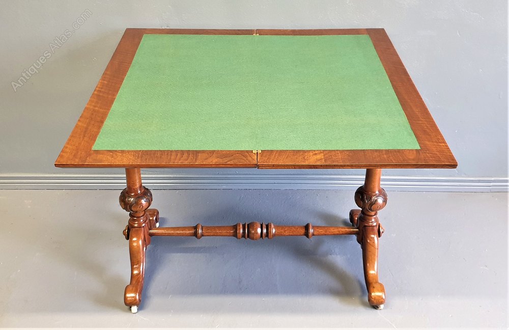 Victorian Walnut Card Table - Antiques Atlas
