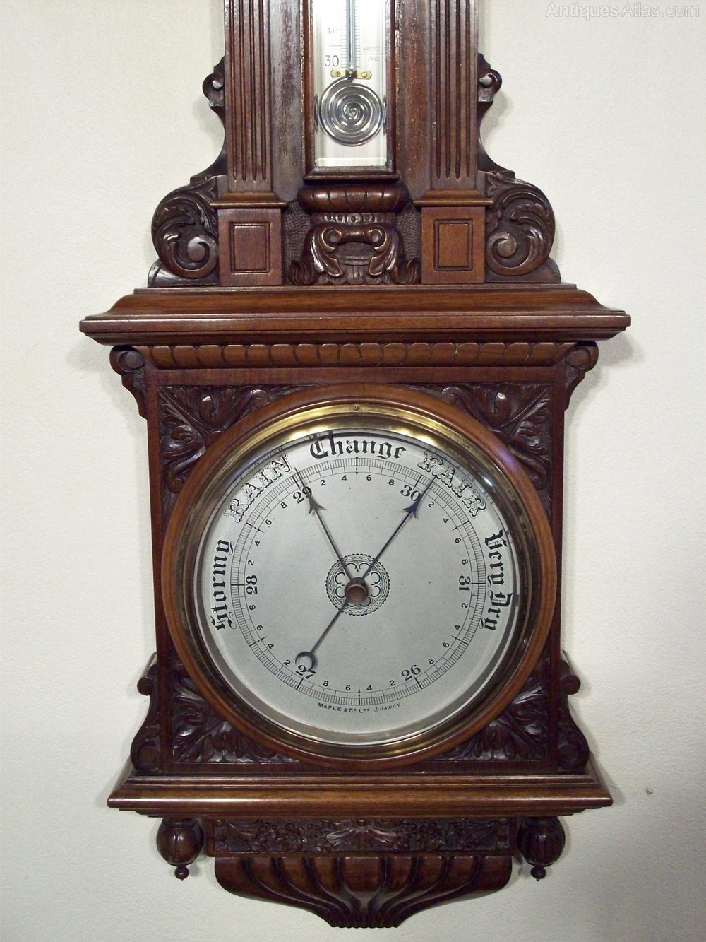 Antiques Atlas - Victorian Walnut Case Barometer