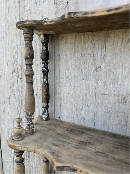 Wall Hanging Shelf With Distressed Paint Remnants as1262a038 - Antiques ...