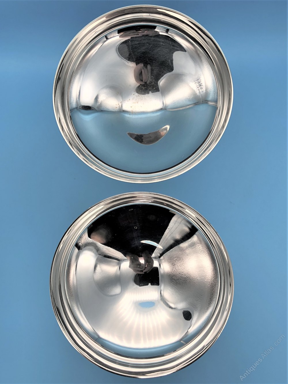 Antiques Atlas - 2 X Vintage Silver Plate Sundae Dishes, Falstaff ...