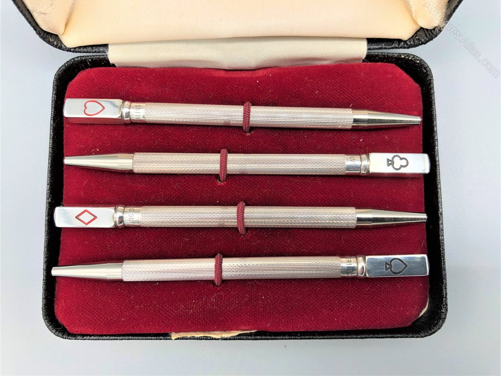 Antiques Atlas - Set Of Vintage Silver Bridge Pencils, C.1960s/70s ...