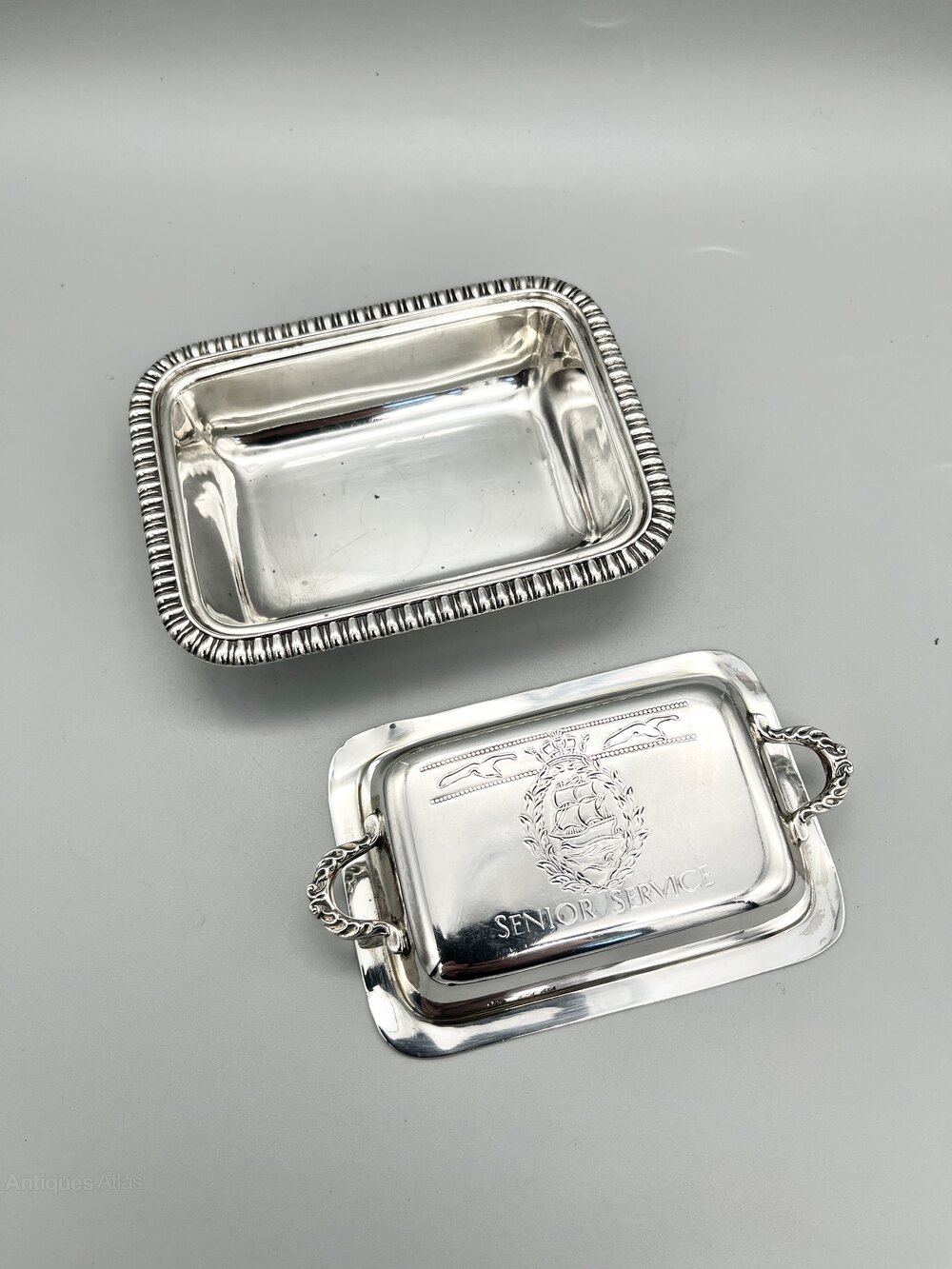Antiques Atlas - Vintage Senior Service Silver Cigarette Box, 1961 ...