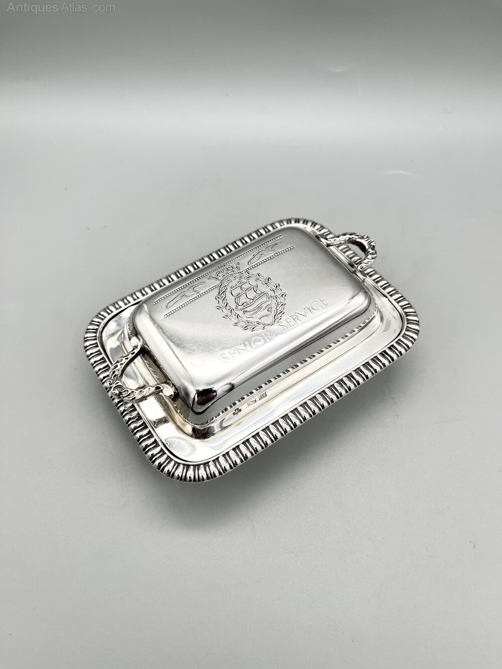 Antiques Atlas - Vintage Senior Service Silver Cigarette Box, 1961 ...