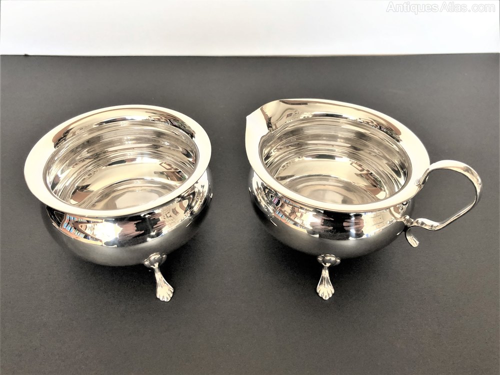 Antiques Atlas - Vintage Silver Plate Cased Tea Set, Yeoman Plate
