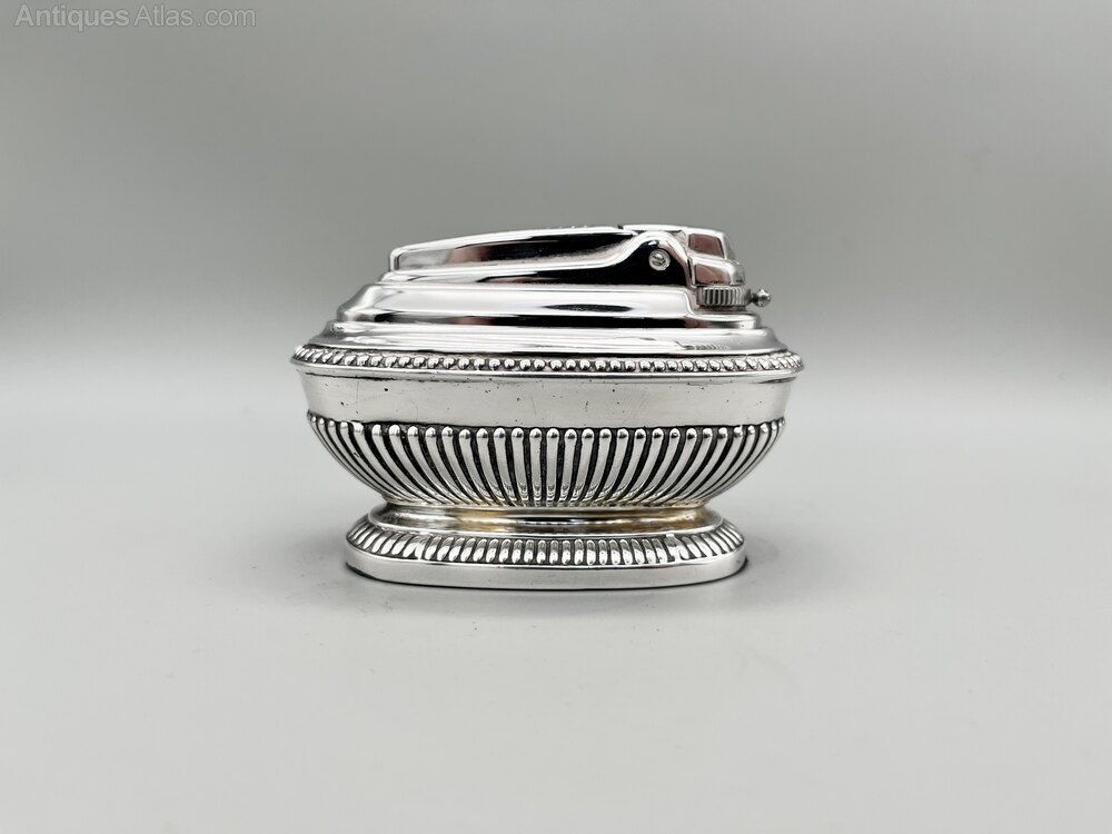 Antiques Atlas - Vintage Silver Plated Ronson Queen Anne Lighter ...