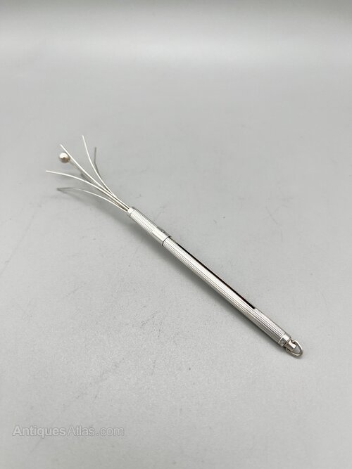 Antiques Atlas - Vintage Silver Swizzle Stick, DJ Silverware, 1985 ...