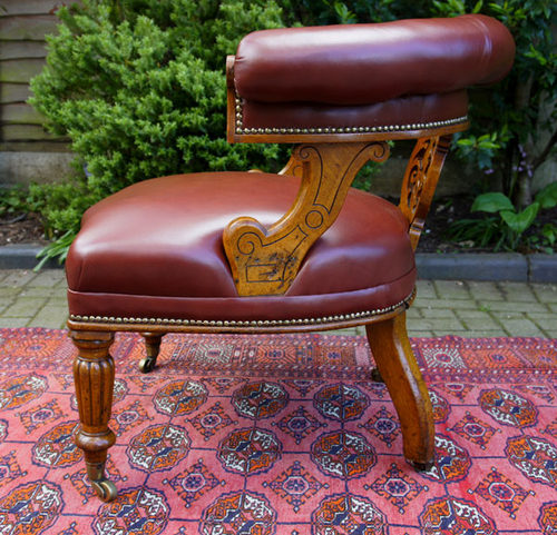 Antique Chair - Irish Oak Desk Or Library Chair - Antiques Atlas