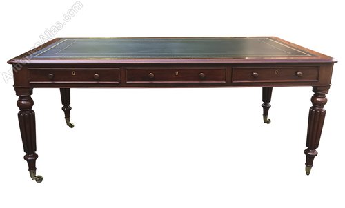 Antique Mahogany Library Table Or Desk - Antiques Atlas
