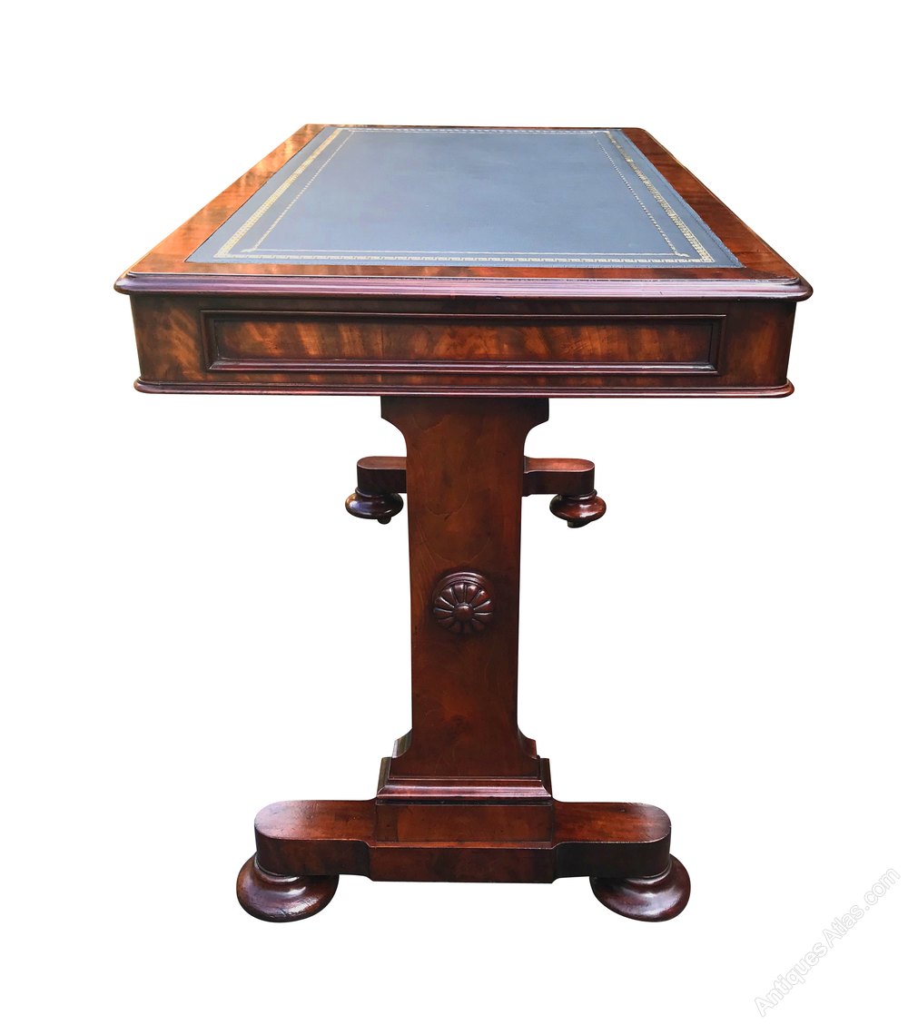 Antique Mahogany Library Writing Table - Antiques Atlas