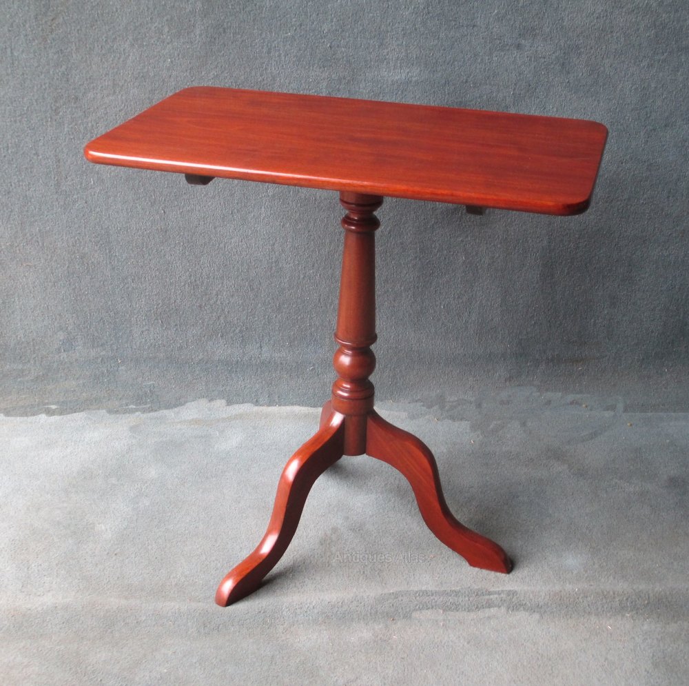 A Mahogany Rectangular Tilt Top Tripod Table - Antiques Atlas