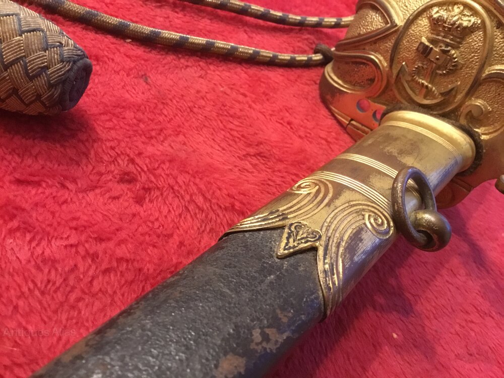 Antiques Atlas - British Officers Naval Sword as1017a531
