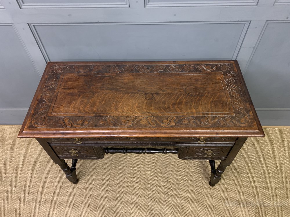 Carved Oak Side Table - Antiques Atlas