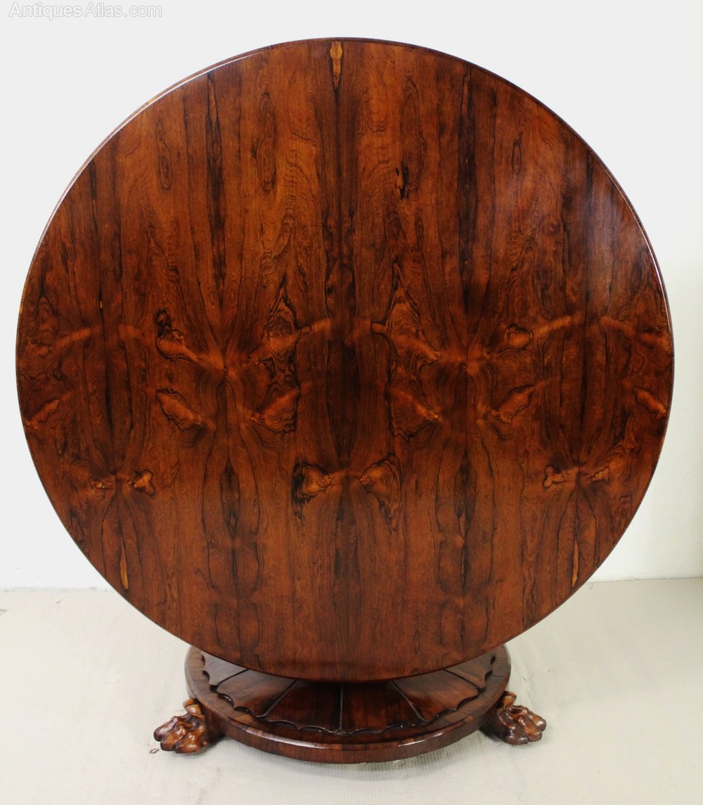 Early Victorian Rosewood Loo Table - Antiques Atlas