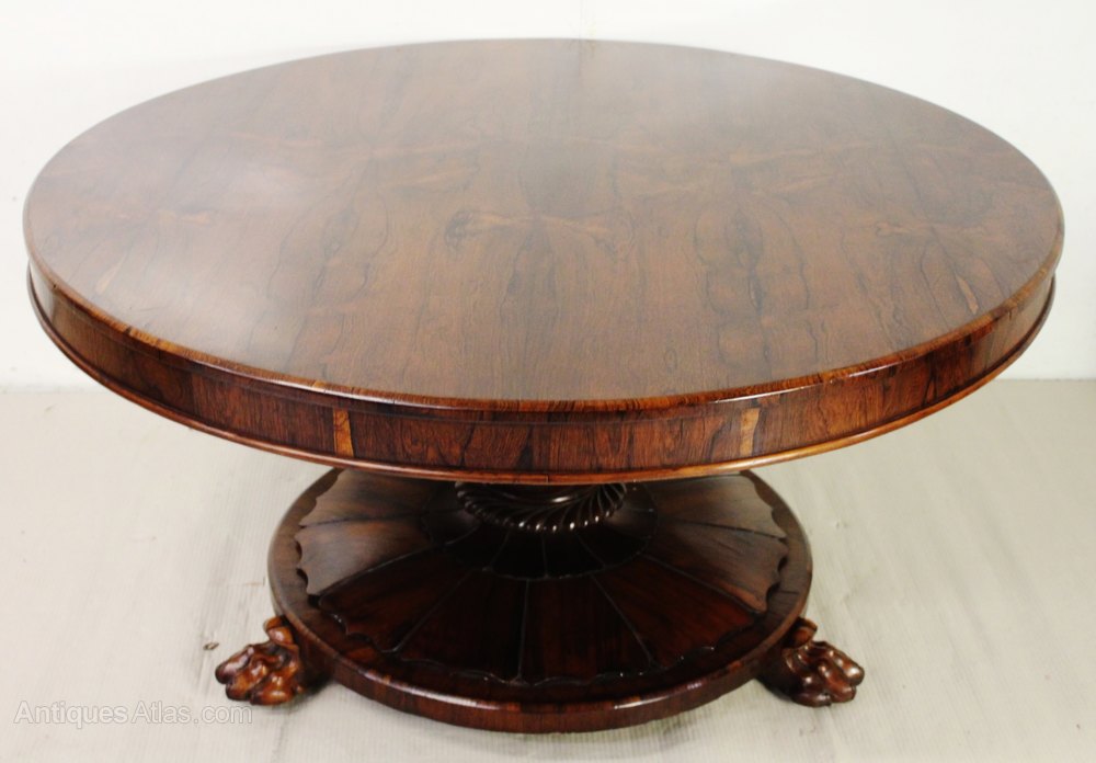 Early Victorian Rosewood Loo Table - Antiques Atlas