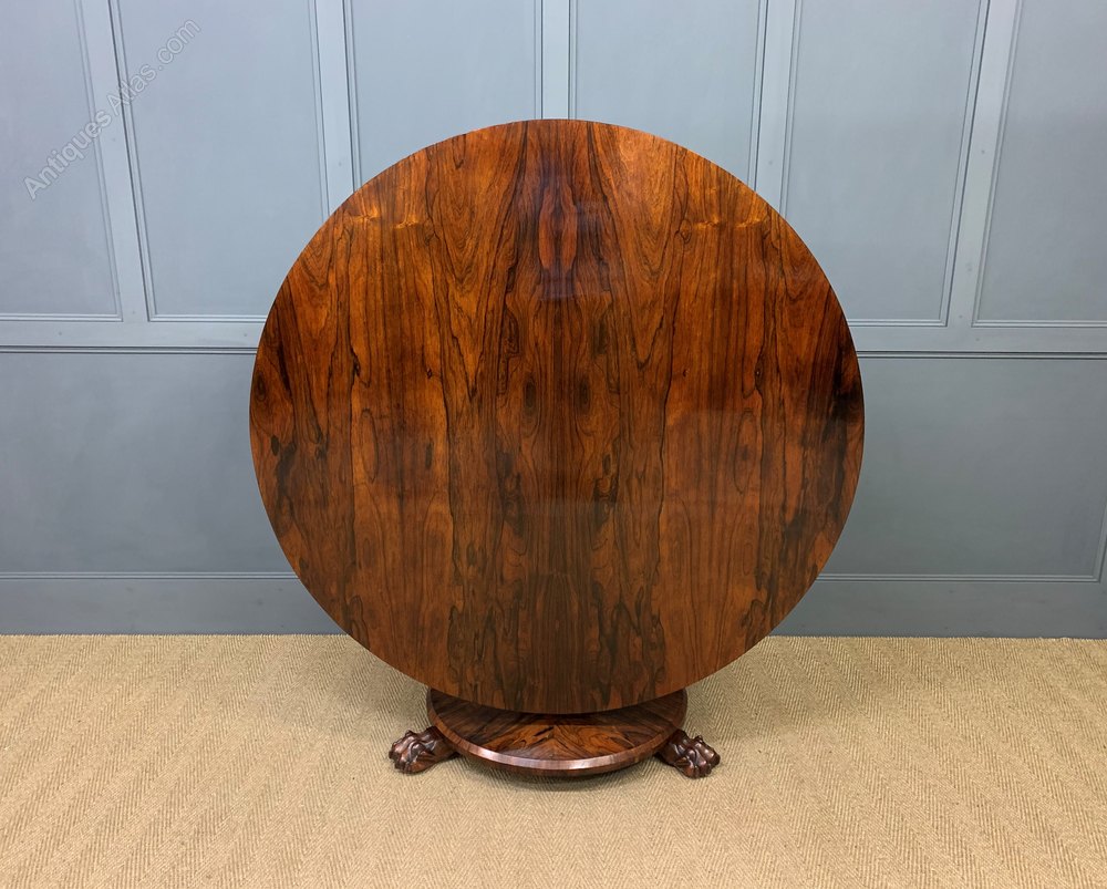 Early Victorian Rosewood Loo Table - Antiques Atlas