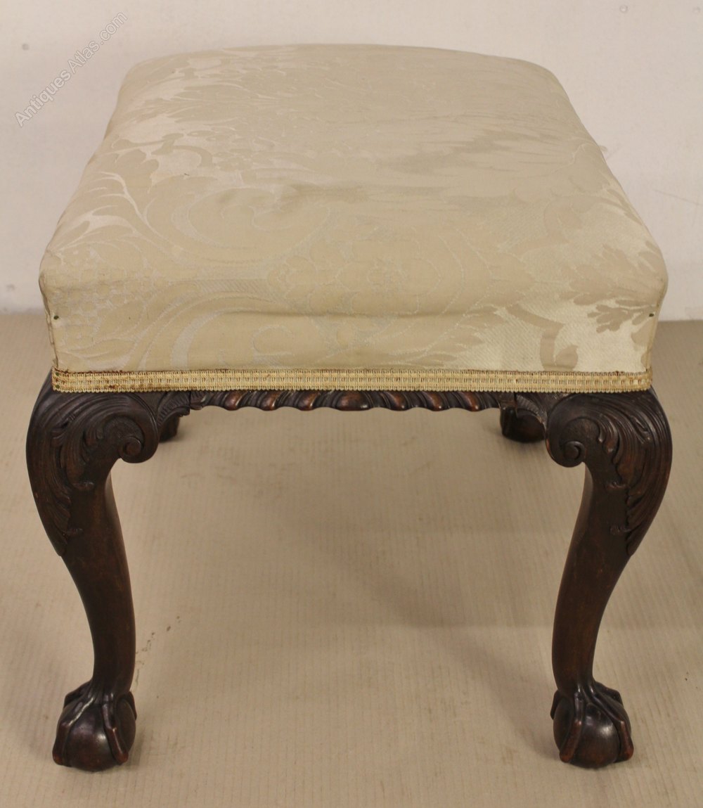 Mahogany Chippendale Style Stool - Antiques Atlas