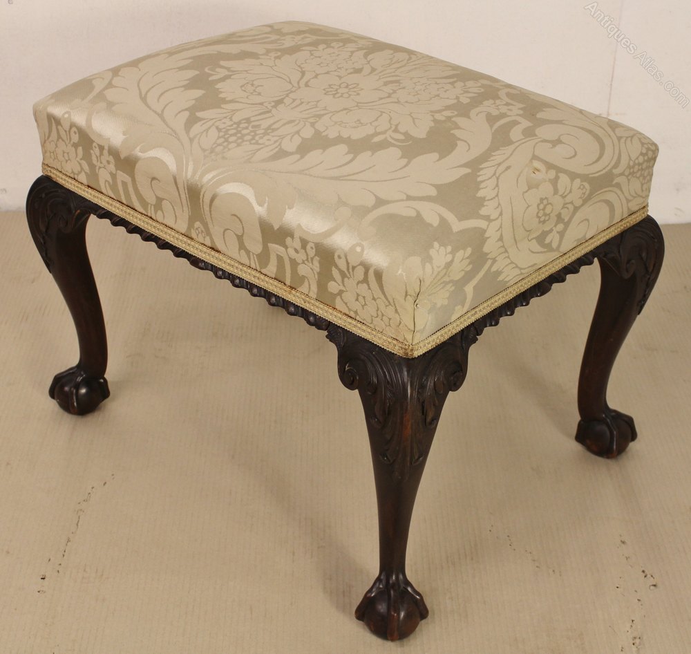 Mahogany Chippendale Style Stool - Antiques Atlas