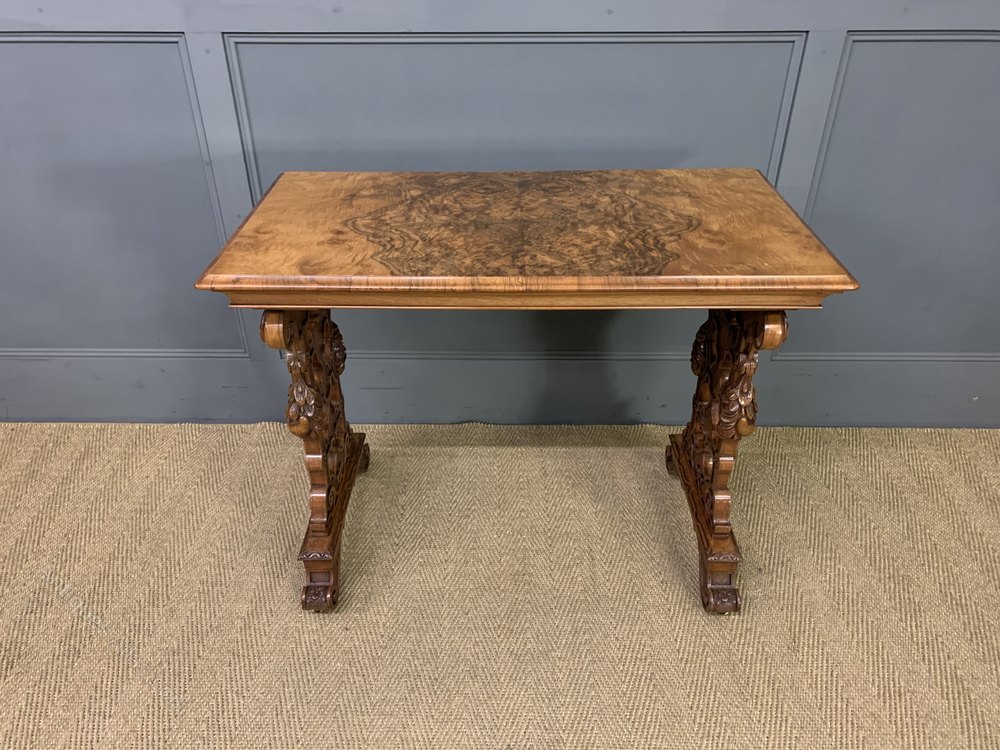 Victorian Burr Walnut Lamp Table - Antiques Atlas