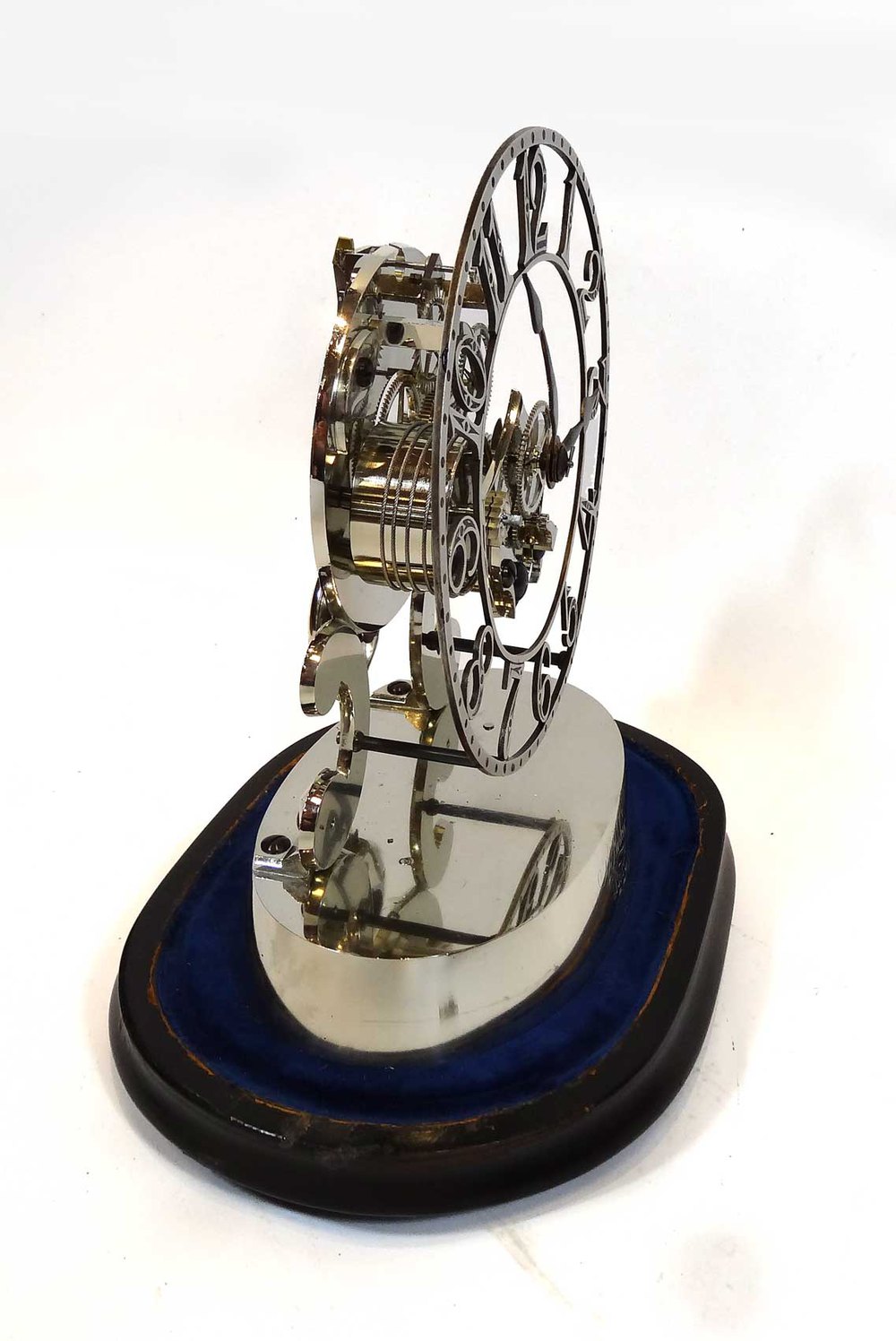 Antiques Atlas - 1850s Nickle Silver Fusee Skeleton Clock By Benjam