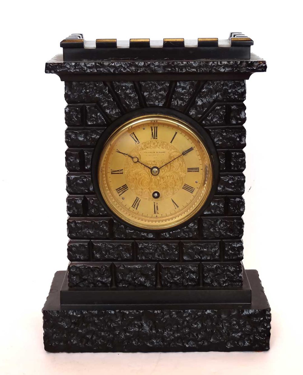 Antiques Atlas - English Fusee Timepiece Black Slate Clock