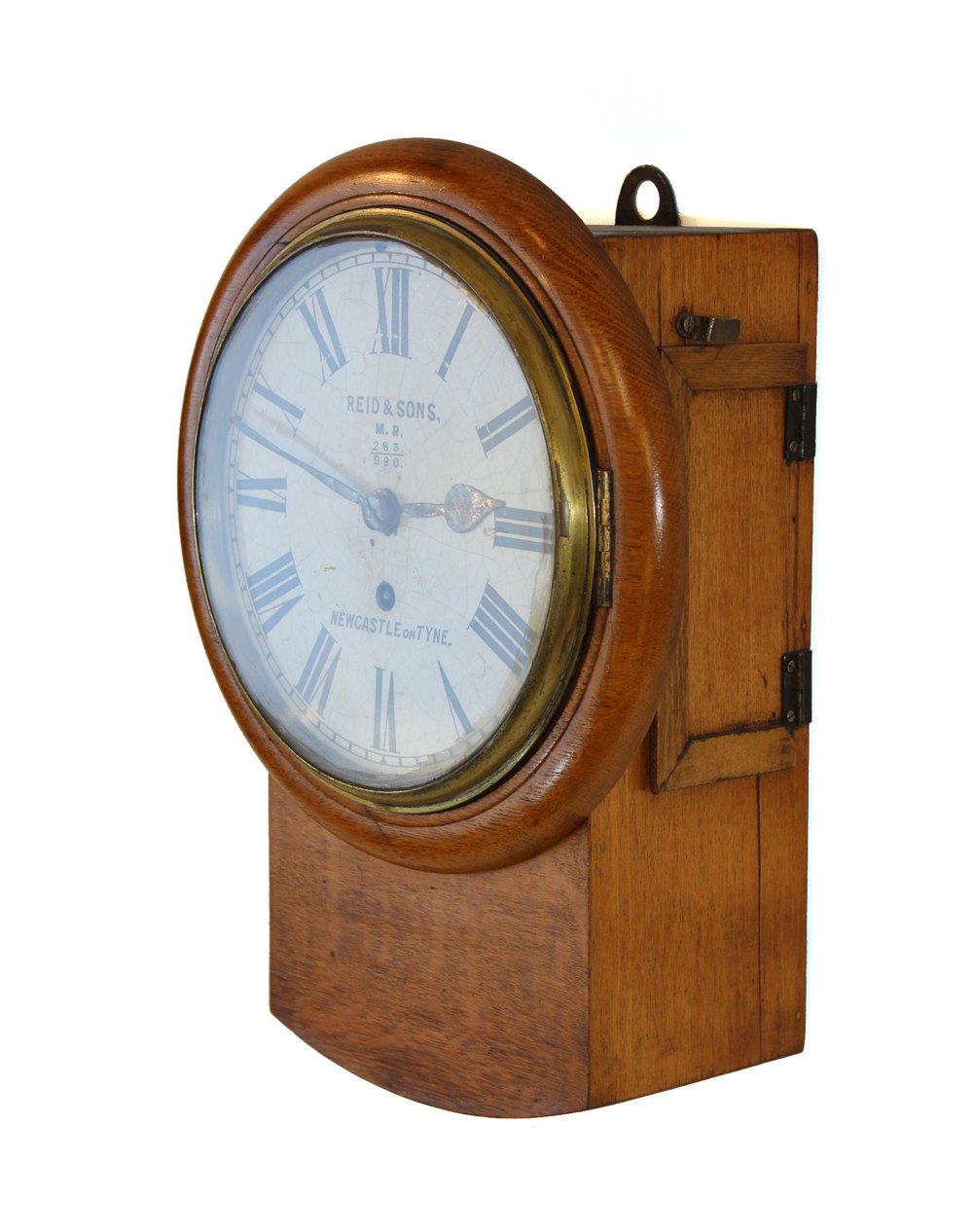 Antiques Atlas Small Drop Dial Wall Clock By Reid Sons Newcast