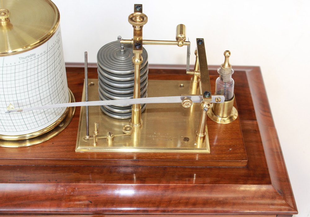 Antiques Atlas - Walnut Barograph On A Bespoke Bracket