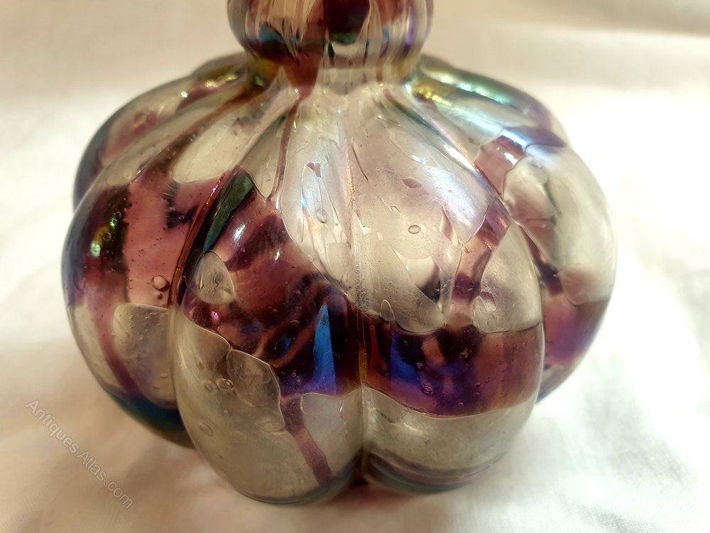 Antiques Atlas - Wilhelm Kralik Bohemia Iridescent Glass Vase.