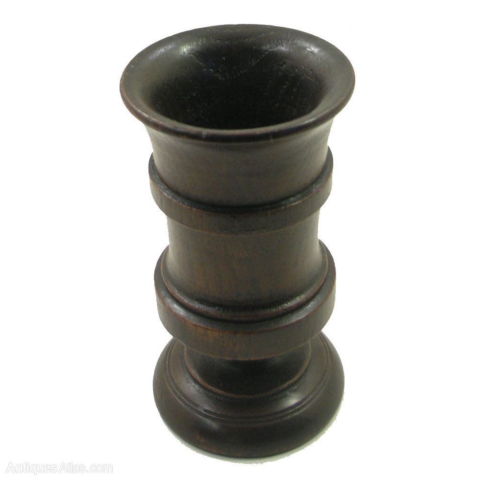 Antiques Atlas - Beautiful 19th Century Turned Oak Treen Mortar
