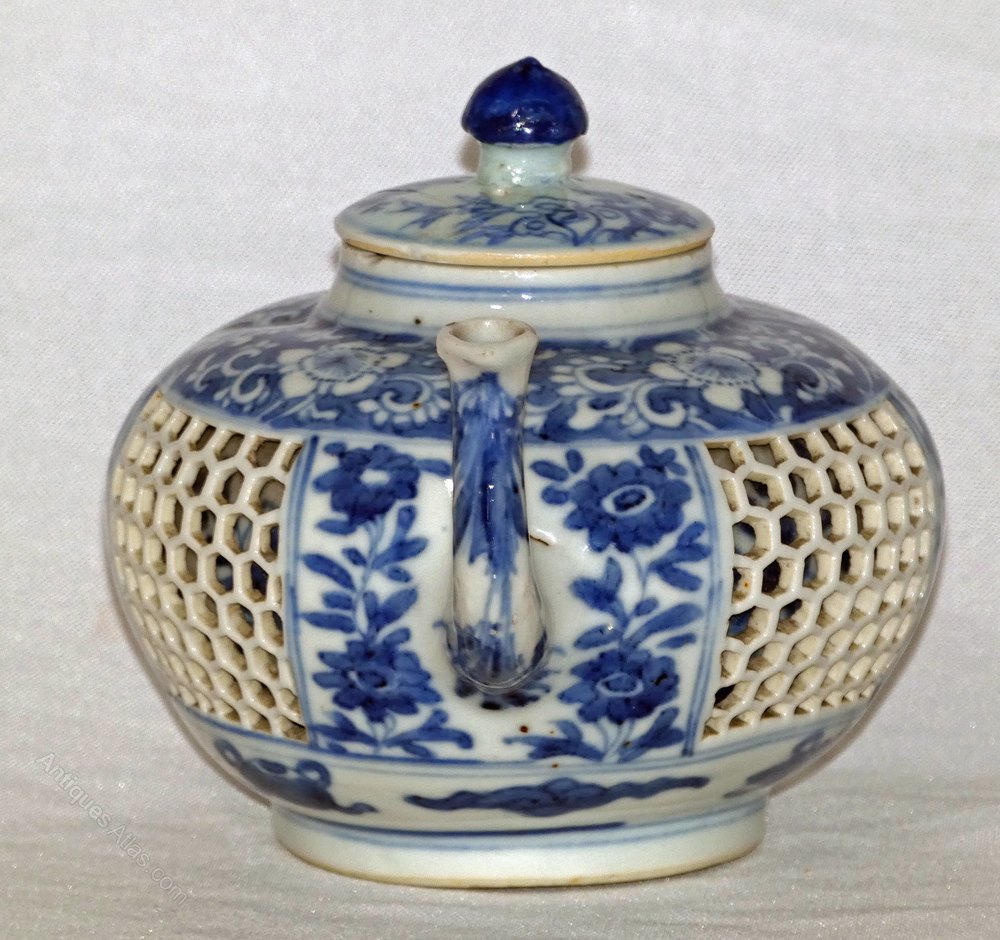 Antiques Atlas - Transitional Chinese Reticulated Tea Pot as073a271 / 6341
