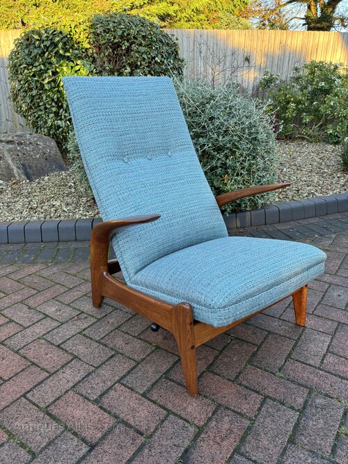 Antiques Atlas - Rock 'n' Rest Armchair & Stool C1960s as972a1073 / 10594