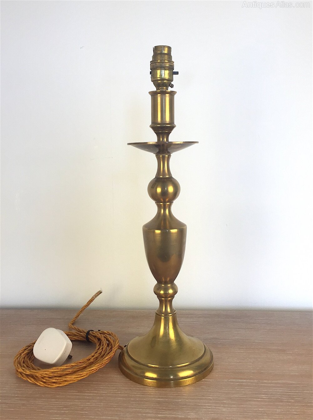 Antiques Atlas - Tall 18th Century Georgian Style Brass Table Lamp ...