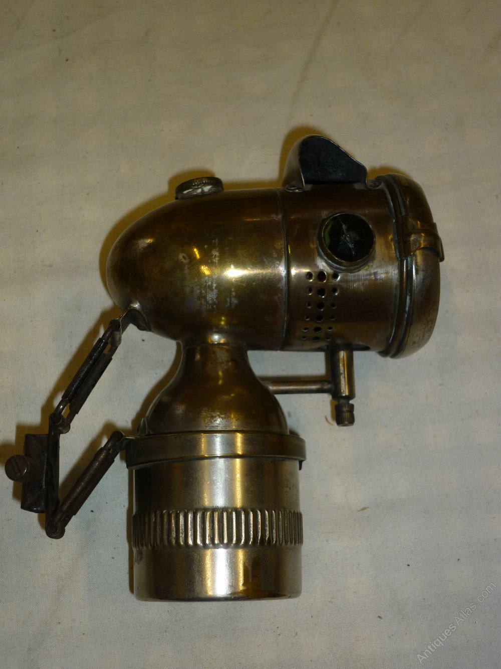 Antiques Atlas - A Vintage Carbide Bicycle Lamp By LONGS.