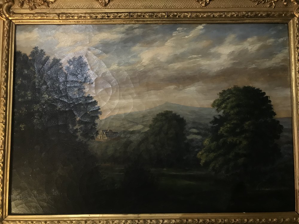 Antiques Atlas - Regency Oil On Canvas Of Country Landscape