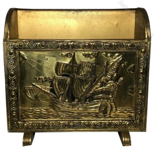 Antiques Atlas - Brass 1940's Magazine Rack Holder Stand