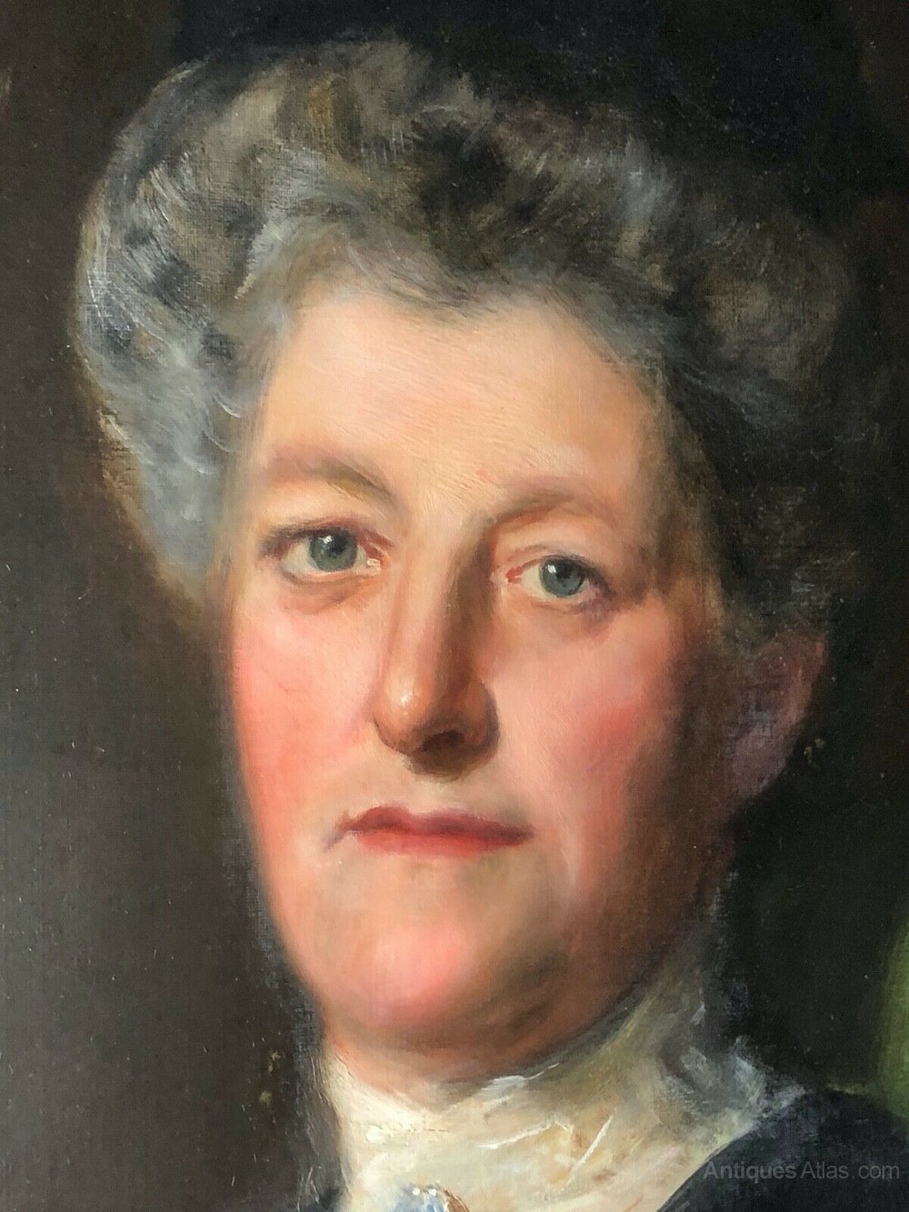 Antiques Atlas - Huge Victorian Oil Painting Portrait Lady