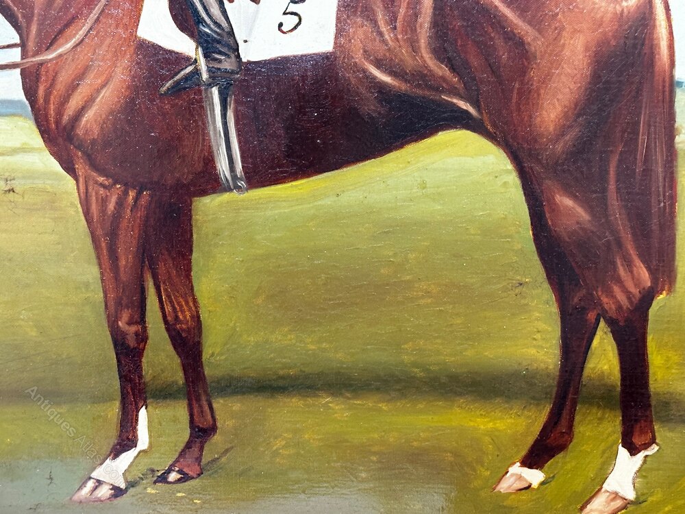 Antiques Atlas - Painting Lester Piggott No5 Race Horse Never Say Die ...