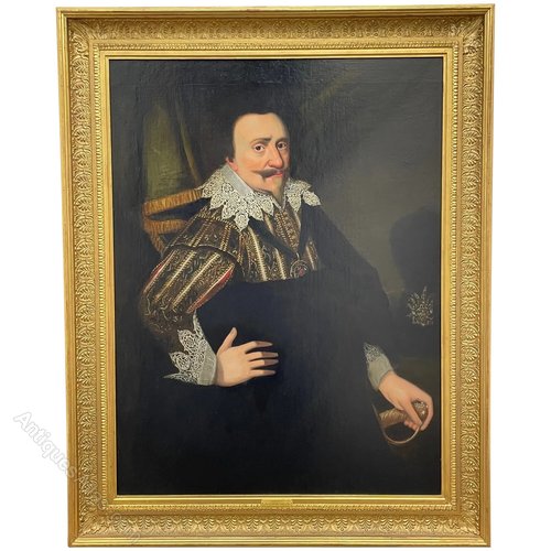 Antiques Atlas - Large Oil Painting Portrait King James 1st