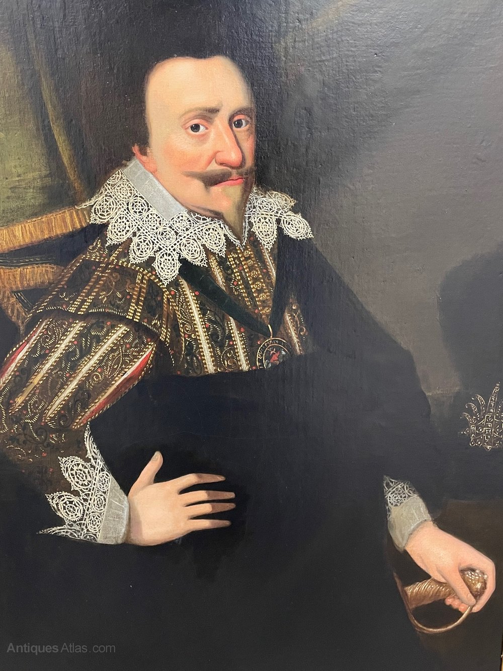 Antiques Atlas - Large Oil Painting Portrait King James 1st