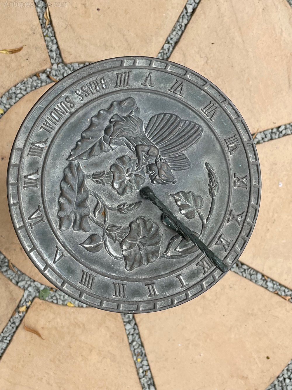 Antiques Atlas - Tall Weathered Stone Sundial Timepiece Cherubs