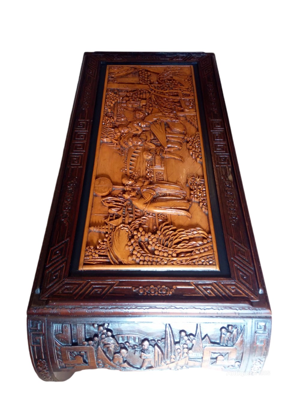 An Intricately Carved Oriental Opium / Low Table as1169a007 - Antiques ...