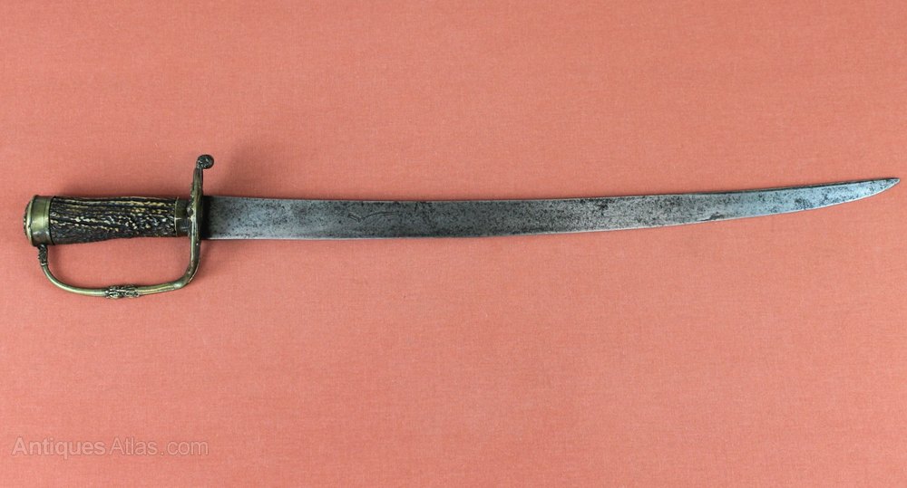 Antiques Atlas - Early 18th Century Stag Horn Hunting Hanger as883a745