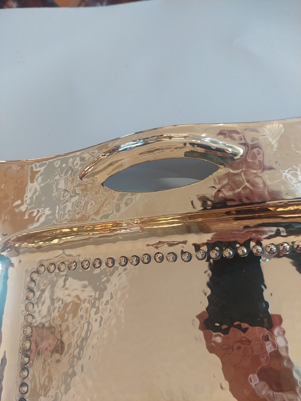 Antiques Atlas - Arts And Crafts Hammered Brass Tray as033a3919 / 7129