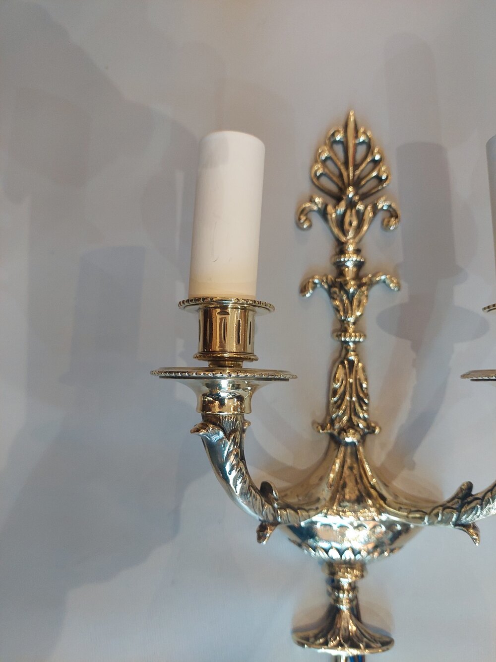 Antiques Atlas - Four Early 20thC Gilt Brass Adam Style Wall Lights as033a3965 / sr1149