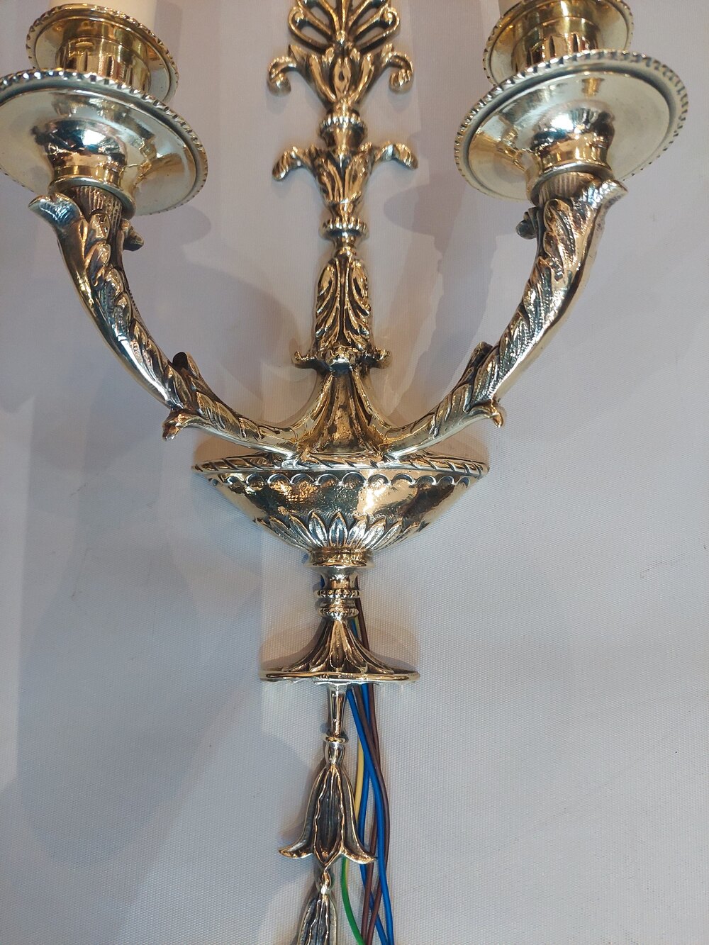 Antiques Atlas - Four Early 20thC Gilt Brass Adam Style Wall Lights as033a3965 / sr1149