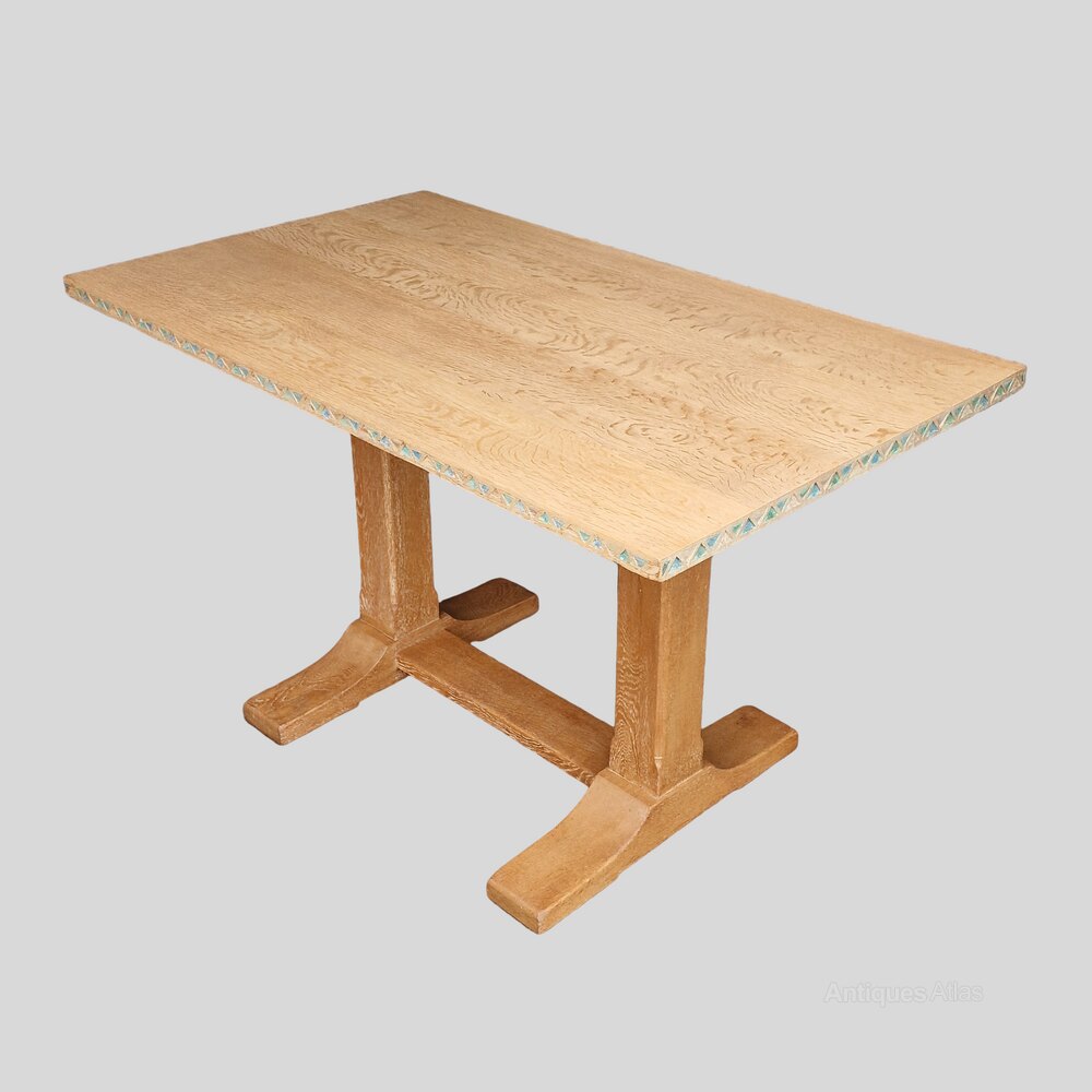 Heal's Limed Oak Small Refectory Table as157a955 - Antiques Atlas