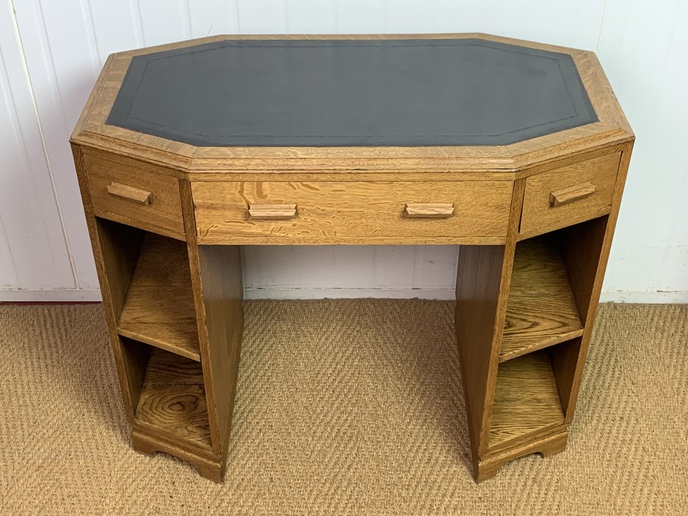 Heal's Oak Writing Table / Desk - Antiques Atlas