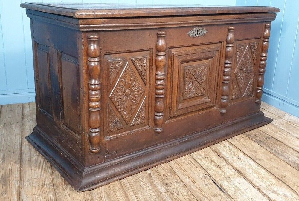 Desk Victorian 1840 Oak Former Trunk Ships Desk - Antiques Atlas
