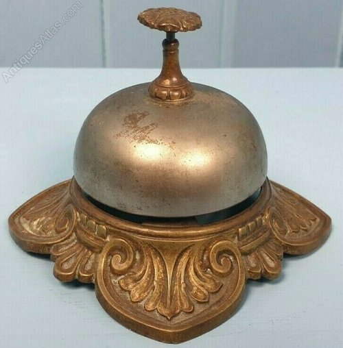 Antiques Atlas - Shop Bell Art Nouveau Victorian Brass Desk Bell