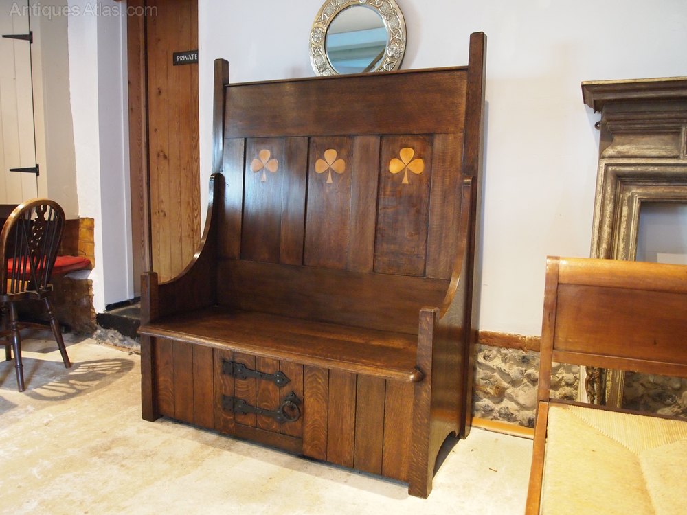Settle Bench Rare Liberty &Co Oak Arts And Crafts C1900 - Antiques Atlas