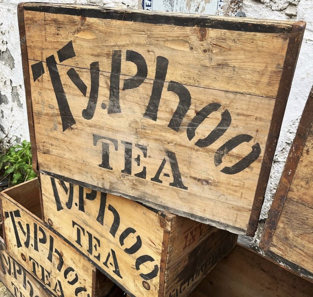 Antiques Atlas - Typhoo Tea Railway Wooden Crates C1920s